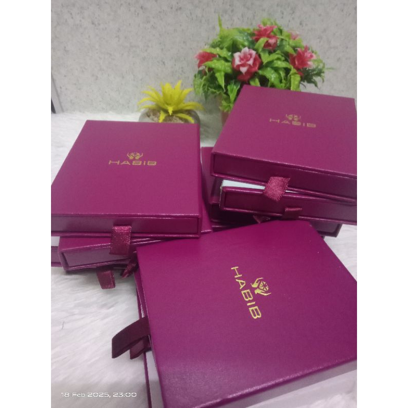 HABIB JEWEL GOLD BAR STORAGE BOX VELVET BOX kotak baldu habib | Shopee ...