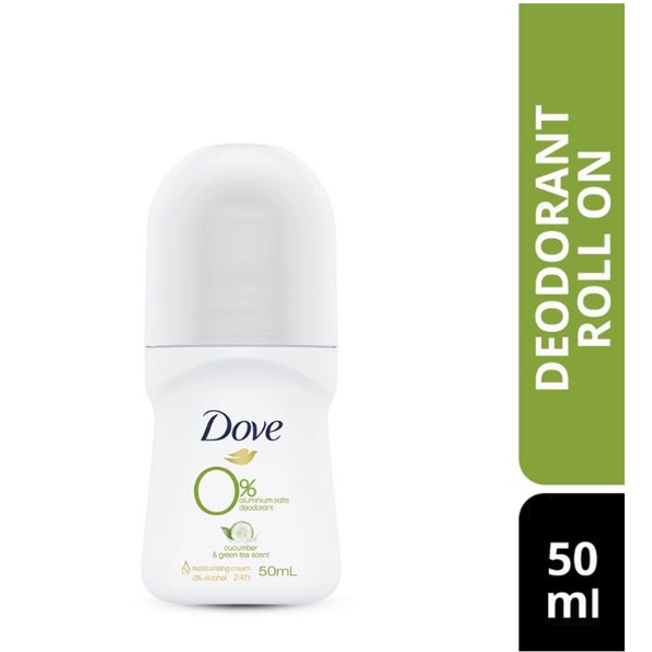 DOVE Zero Women Deodorant Roll On Cucumber & Green Tea [50ml] | Shopee ...