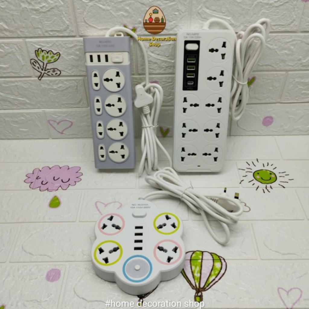 Extension plug socket + usb port extend wire plug travel home ...