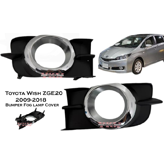 Toyota Wish ZGE20 2009-2018 Fog Lamp Covers Bumper Lamp Covers With ...
