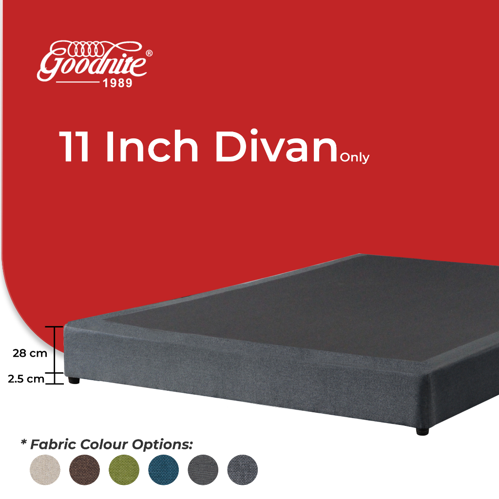 Goodnite 11 inch Divan only (Single/SuperSingle/Queen/King) | Shopee ...