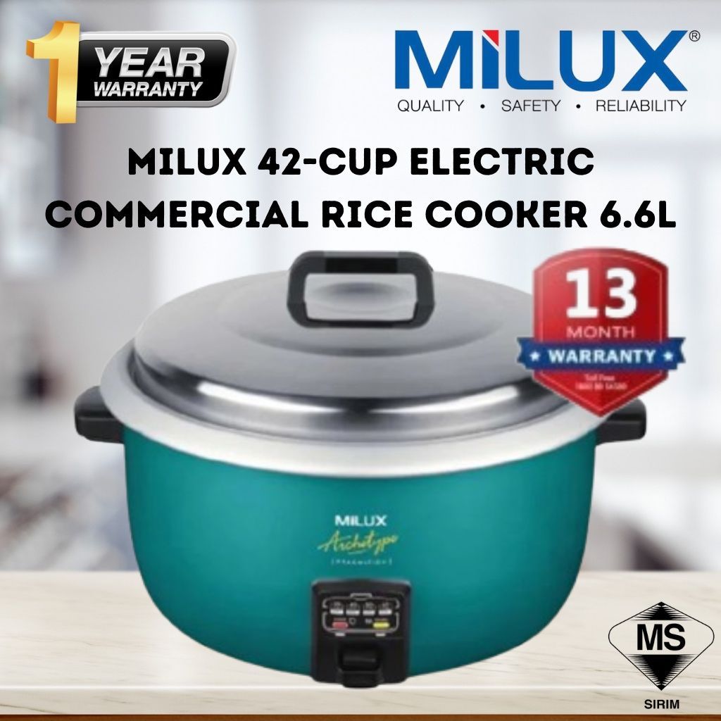 MILUX 42-Cup Electric Commercial Rice Cooker 6.6L / 4.5L MRC-5266(SE ...