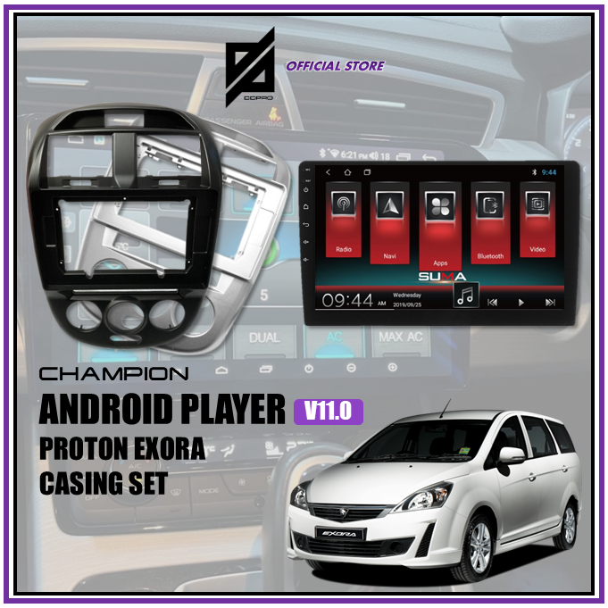Proton Exora SUMA 10" Player + Casing (Set) Mirrorlink Android 9.0 GPS ...