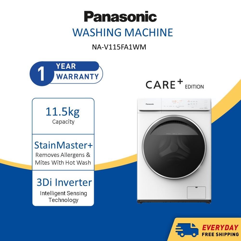 Panasonic 11.5Kg Cleaner, Smart Wash Front Load Washing Machine Na ...