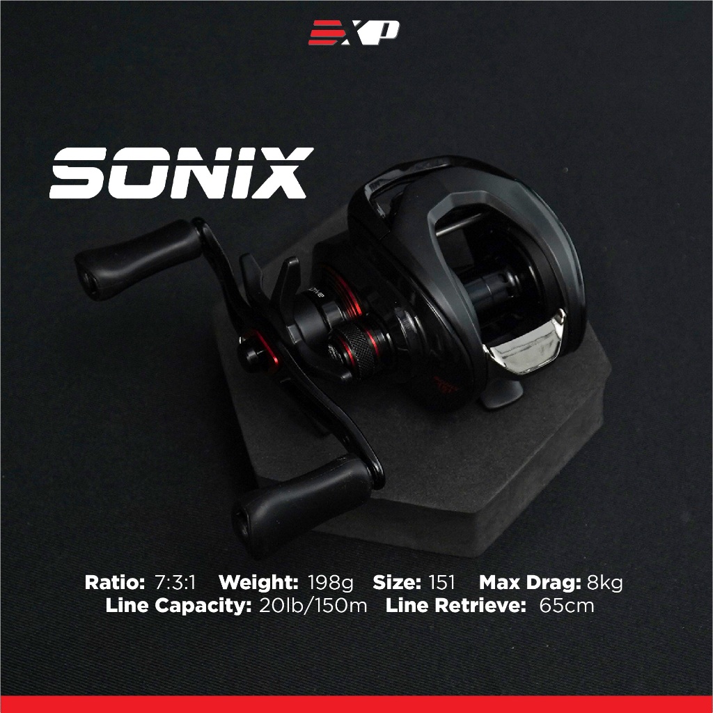 EXP SONIX REEL SN150/151LS bc baitcasting SW Casting Right/Left Hand Fishing casting reel max ...