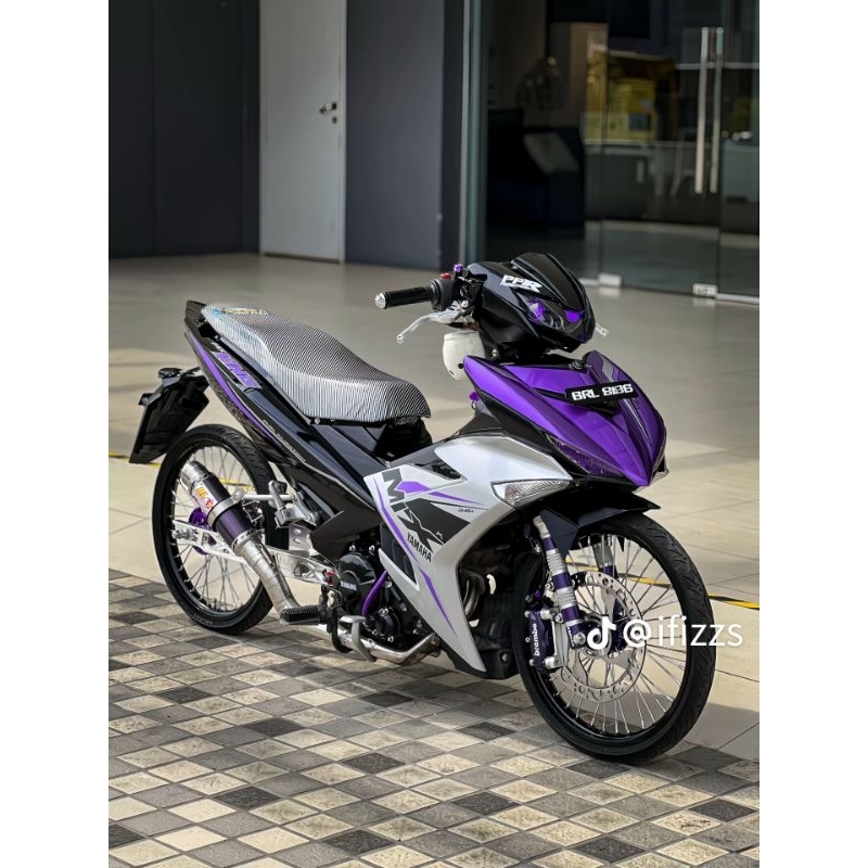 y15 V1 V2 MXKING PURPLE SILVER COVER SET TAMPAL SIAP STICKER | Shopee ...