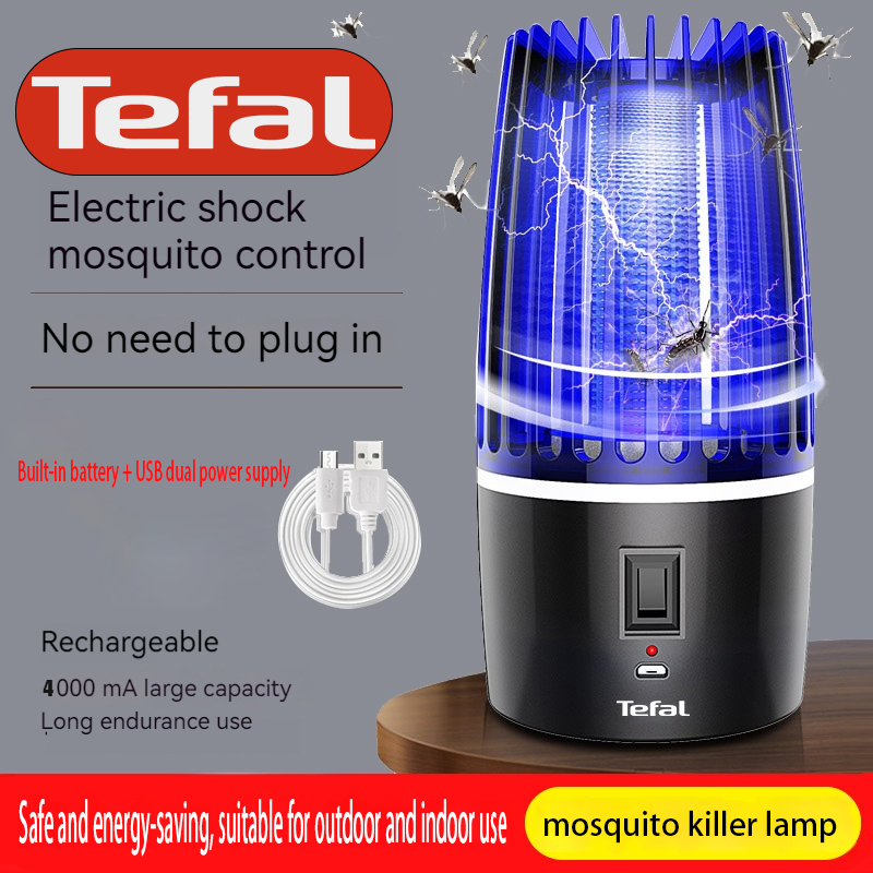 Tefal Rechargeable Portable 2 in 1 UV Mosquito Killer LED Light Electronic Mosquito Repellent ...