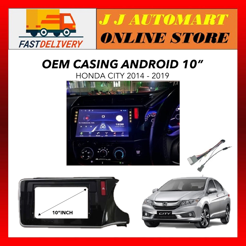 Android Player socket Casing 10" Inch For Honda City 2014-2019 | Shopee ...