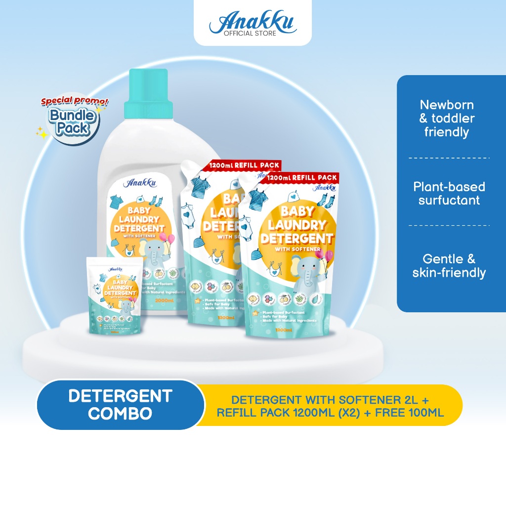 [Exclusive Combo] Anakku Detergent With Softener (2L) With Anakku ...