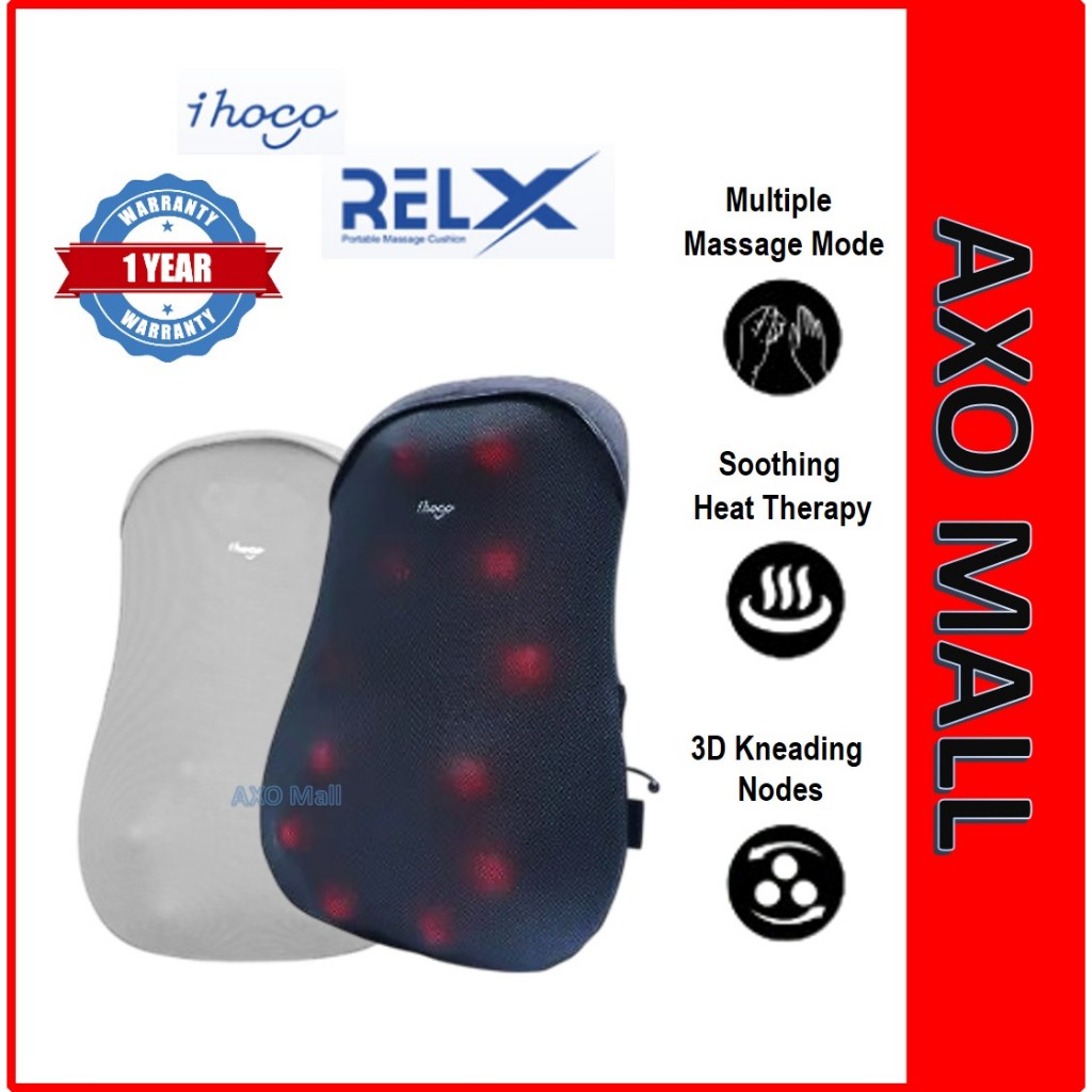 Ihoco RelX Portable Massage Cushion / Back Massager(Stone Grey ...