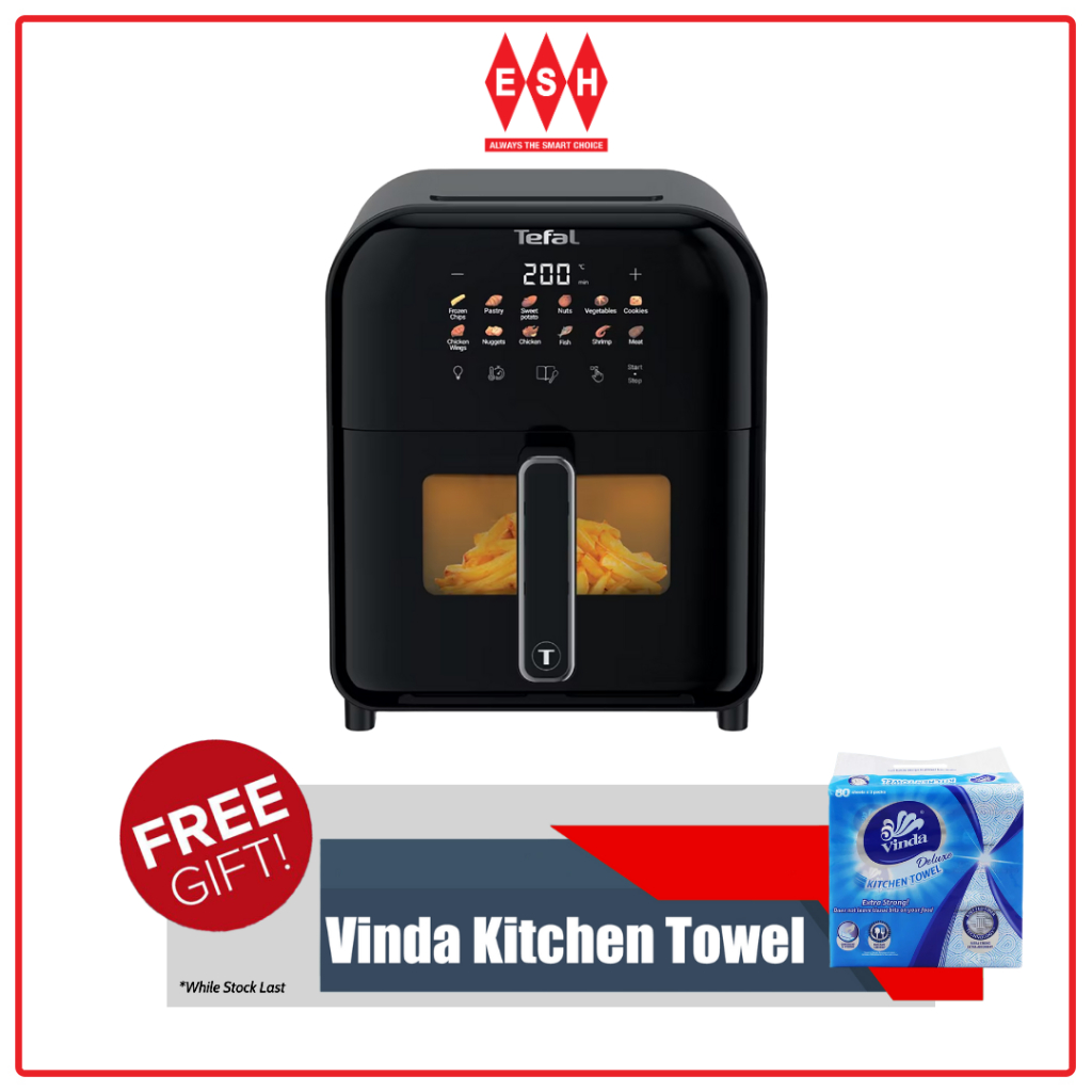 Tefal EY8218 6.0L Easy Fry Far Infrared Vision Air Fryer | ESH | Shopee ...