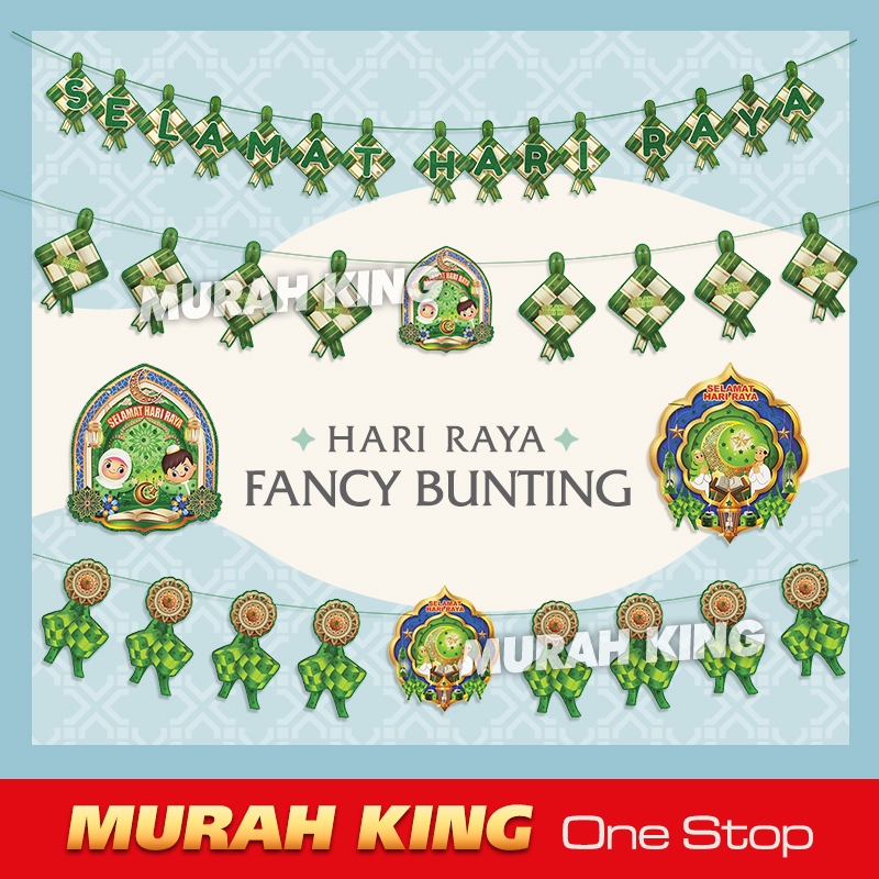 Hari Raya Fancy Bumting Hari Raya Banner Hari Raya Decoration Selamat ...