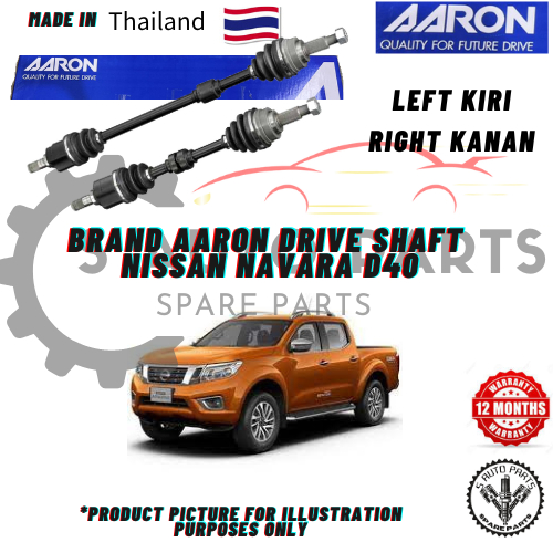 NISSAN NAVARA D40 DRIVE SHAFT (LEFT & RIGHT)-BRAND 100% AARON | Shopee ...
