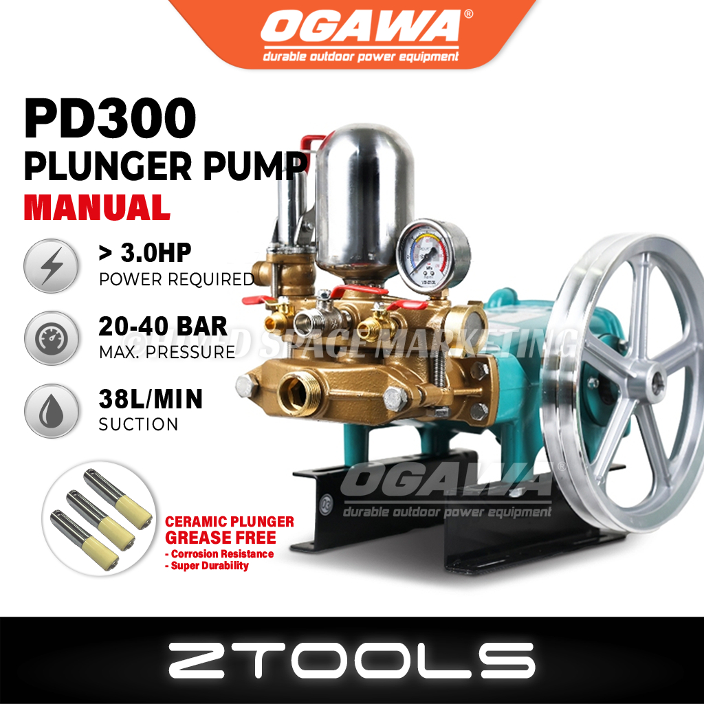Ogawa Ceramic Plunger Pump | PD320 & PD300 | Auto & Manual Power ...