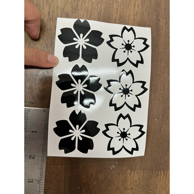 stiker bunga sakura set 6pcs saiz 2 inci | Shopee Malaysia