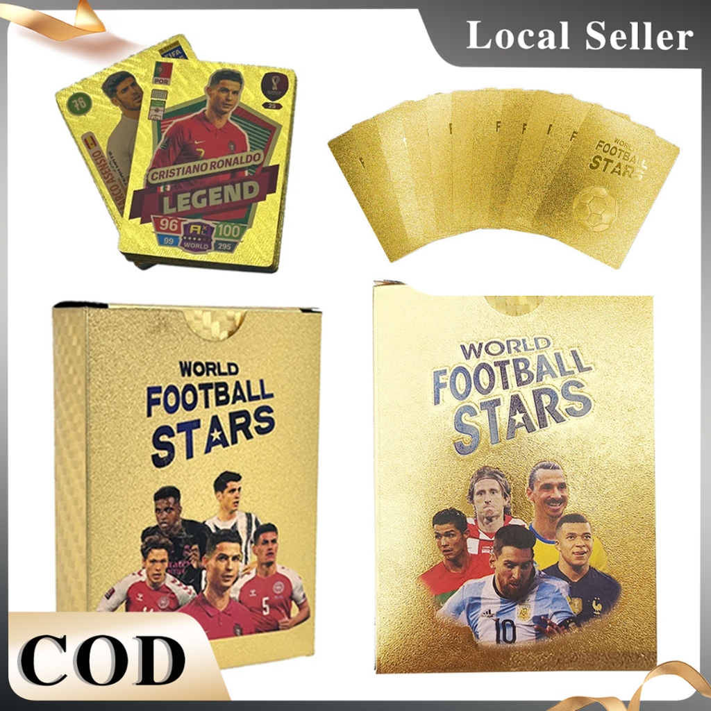 55 Sheets Football Player Fan Cards Soccer Star Collection Cards ...
