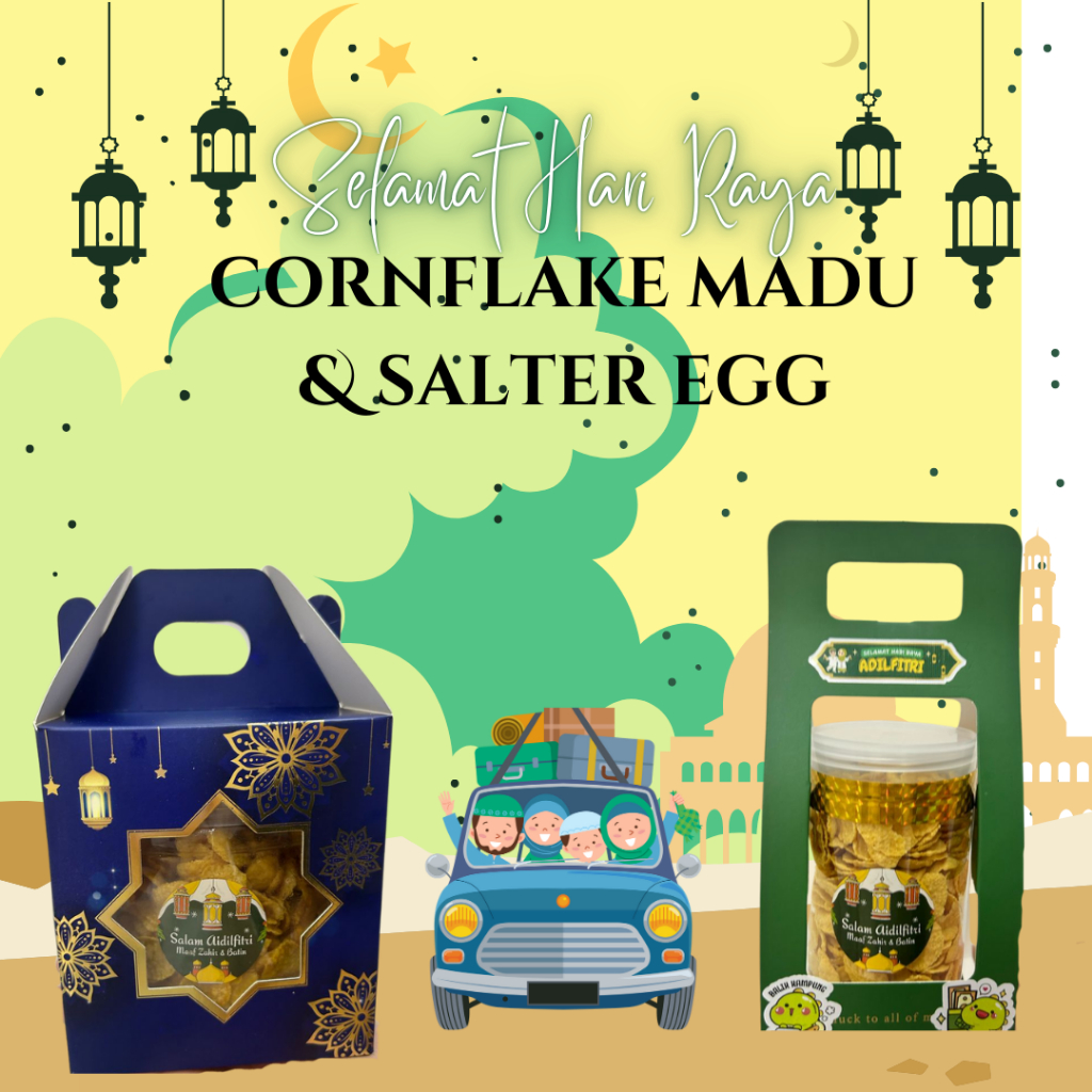 Cornflake Madu Salted Egg - Rangup, Manis & Masin | Biskut Hari Raya ...