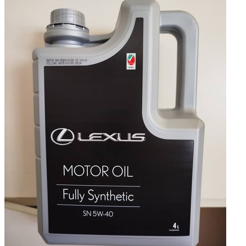 Genuine Lexus Fully Synthetic Engine Oil SN 5W-40 4Litre | Shopee Malaysia