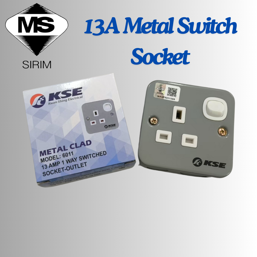 KSE Heavy Duty Single / Double 13A Metal Swicth Socket Outlet Extension ...