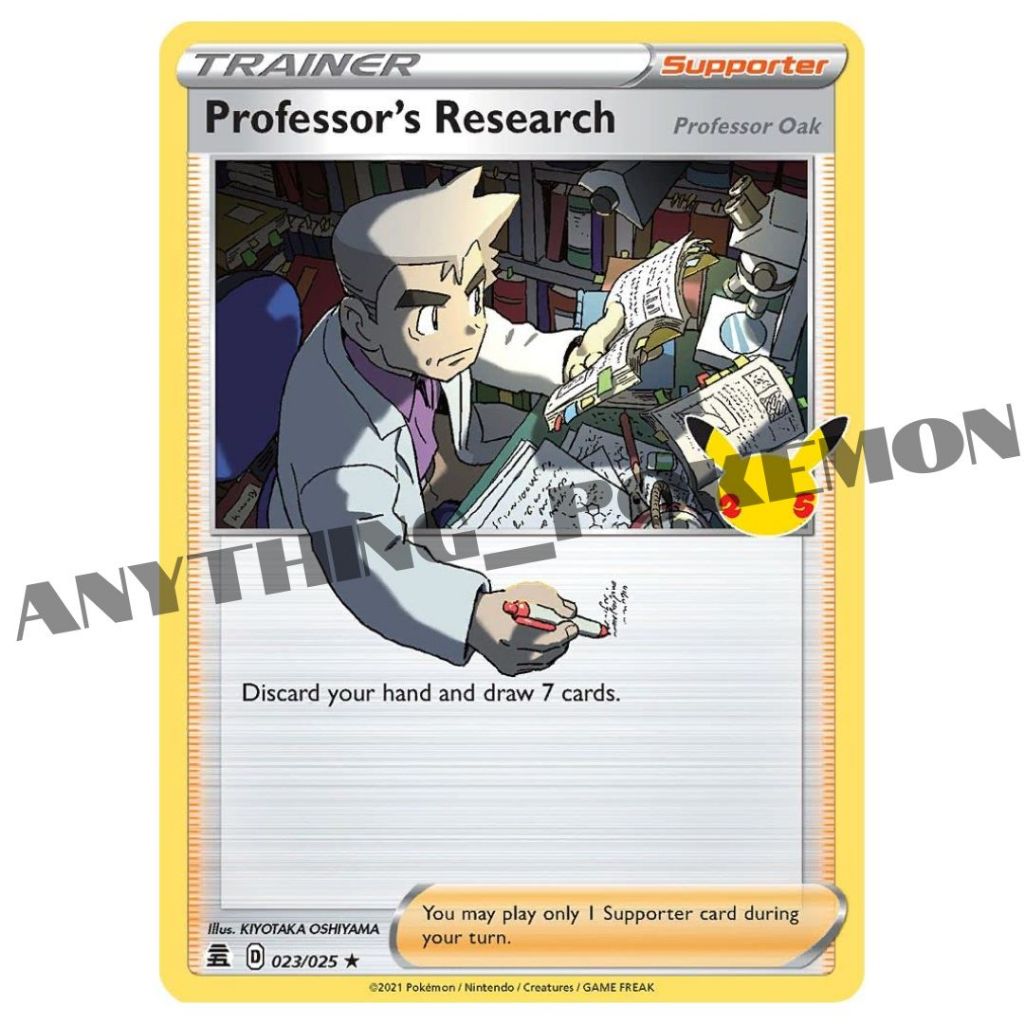 Pokemon Trainer Card - Professor's Research (023/025) - HOLO Rare ...