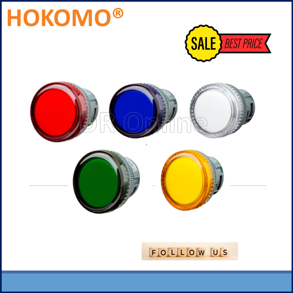 HOKOMO Indicator Light Led Lamp Pilot Lamp 22mm Pilot Lamp 240VAC 24VDC ...