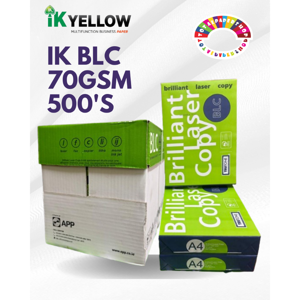IK BLC A4 Paper 70GSM/Brilliant Laser Copy Paper/Kertas Fotostat / Kertas Putih Kertas A4 ...