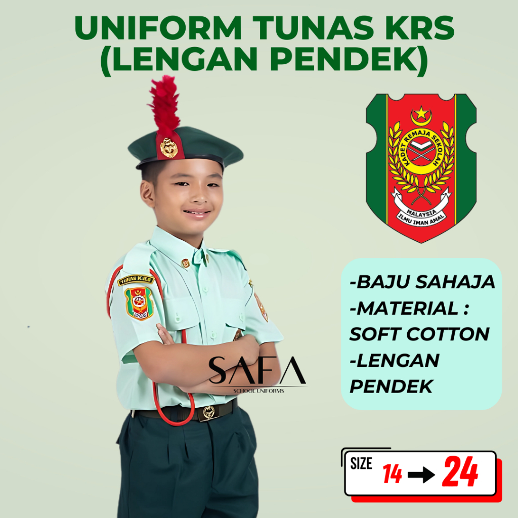 Baju Kemeja Tunas Kadet Remaja Sekolah KRS TKRS Lengan Pendek Seragam ...