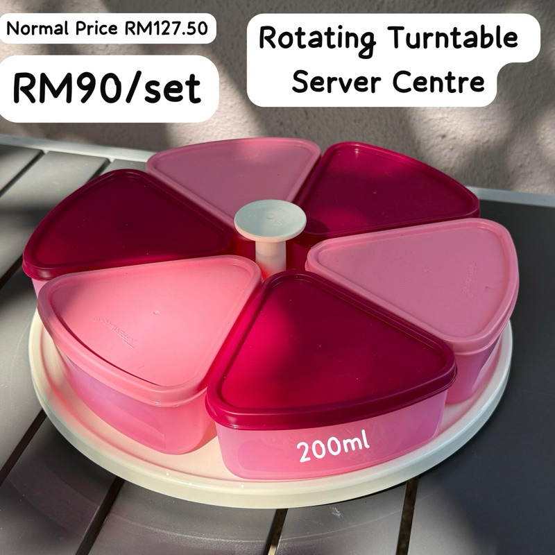 Rotating Turntable Server Centre Belas Kuih Raya Tupperware | Shopee ...