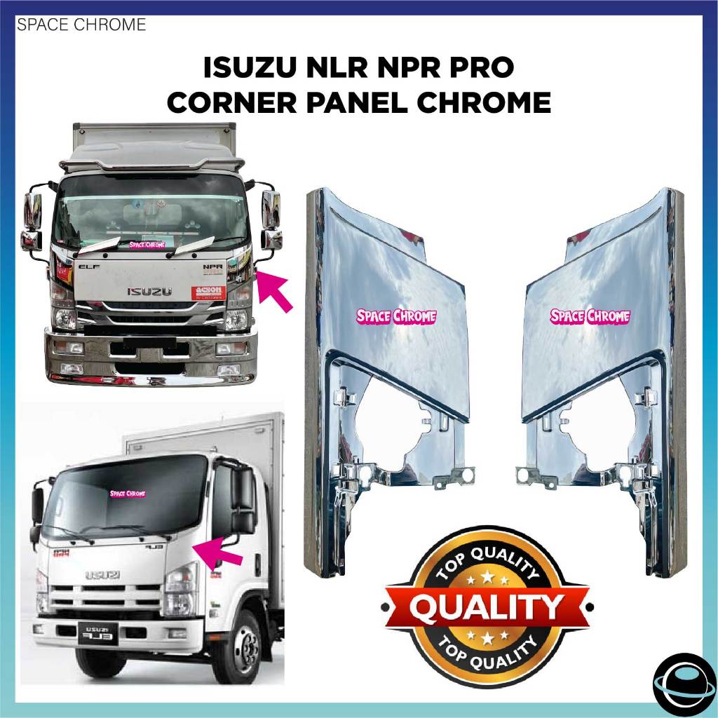 ISUZU NLR NPR PRO CORNER PANEL CHROME ISUZU CHROME ACCESSORIES ISUZU ...