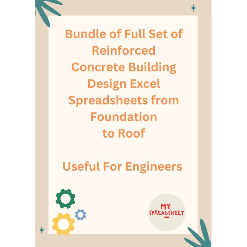 Bundle of Full Set Reinforced Concrete Building Design Excel ...