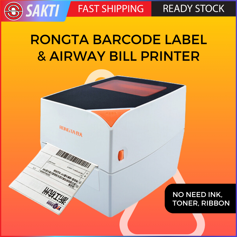 Rongta Barcode Label Airway Bill Printer RP411 USB & BLUETOOTH Thermal ...