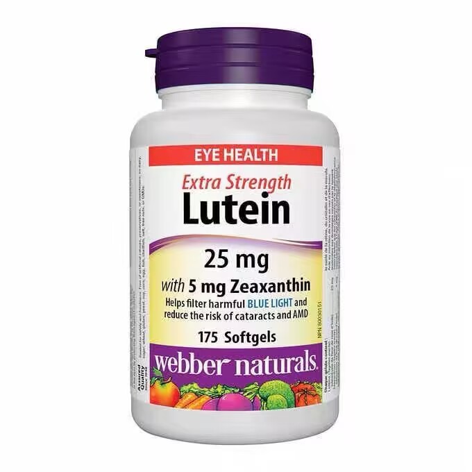 Webber Naturals Lutein Zeaxanthin Lutein Adult Eye Care Capsules 175 ...