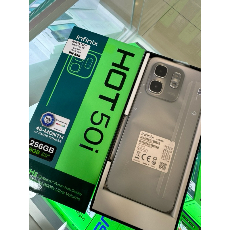 infinix hot 50i* 256GB* 16GB RAM | Shopee Malaysia