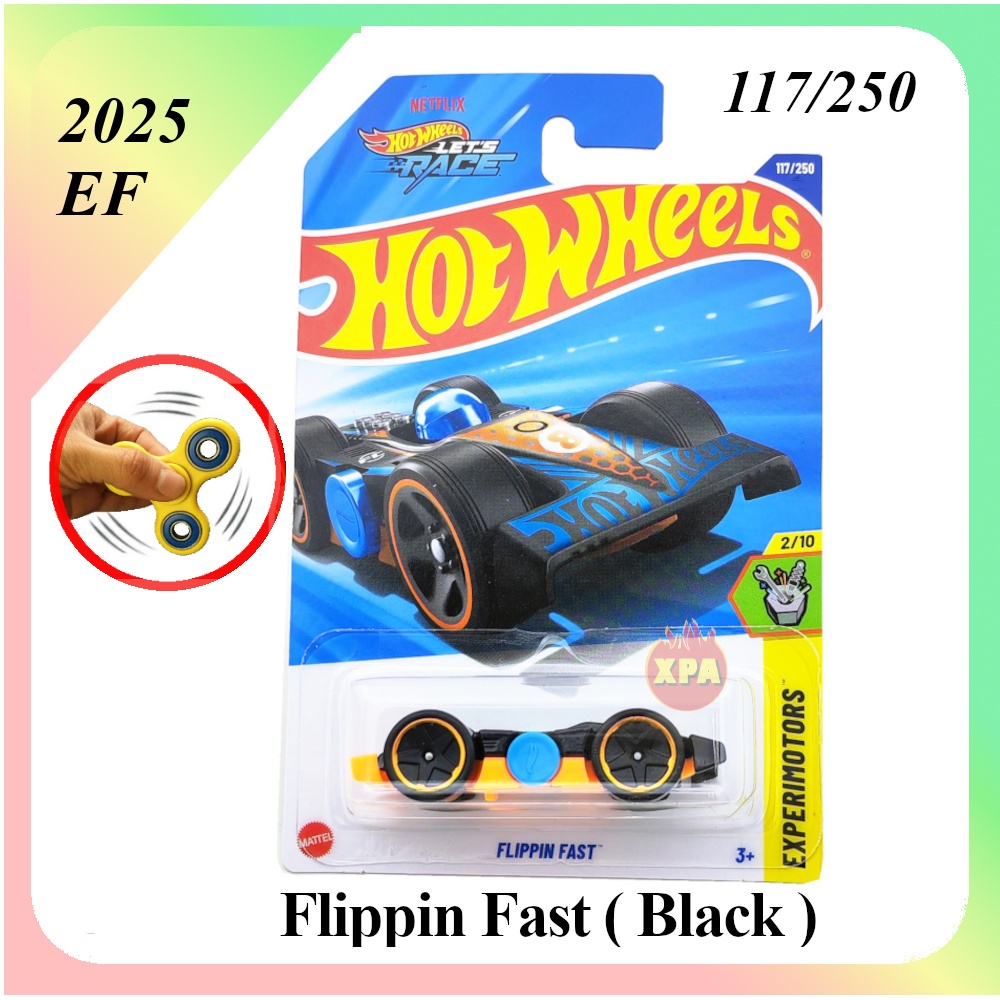 Hot Wheels Flippin Fast ( Black ) Fidget Spinner 2025 HW Experimotors ...