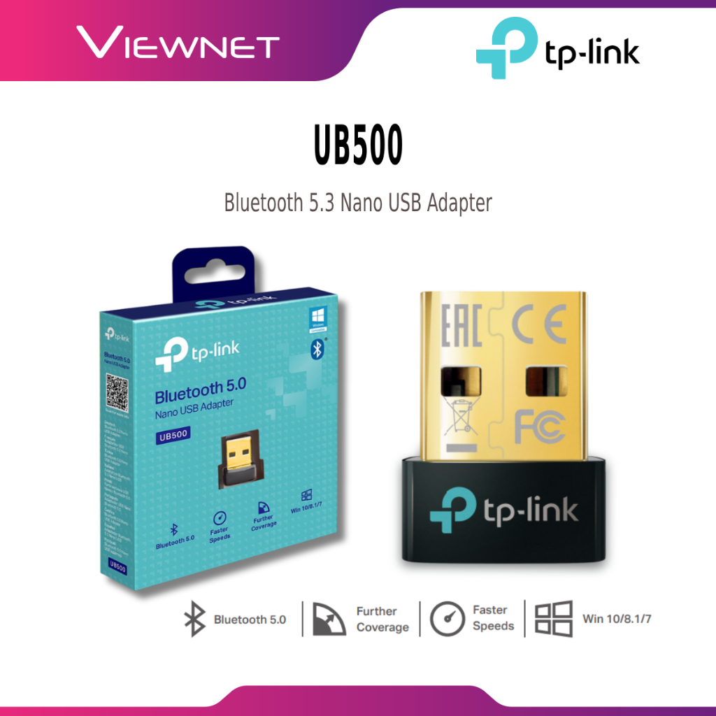 TP-LINK UB500 (BT5.0) / UB5A (BT5.0) / UB500 PLUS (BT5.3) MINI NANO USB BLUETOOTH RECEIVER ...