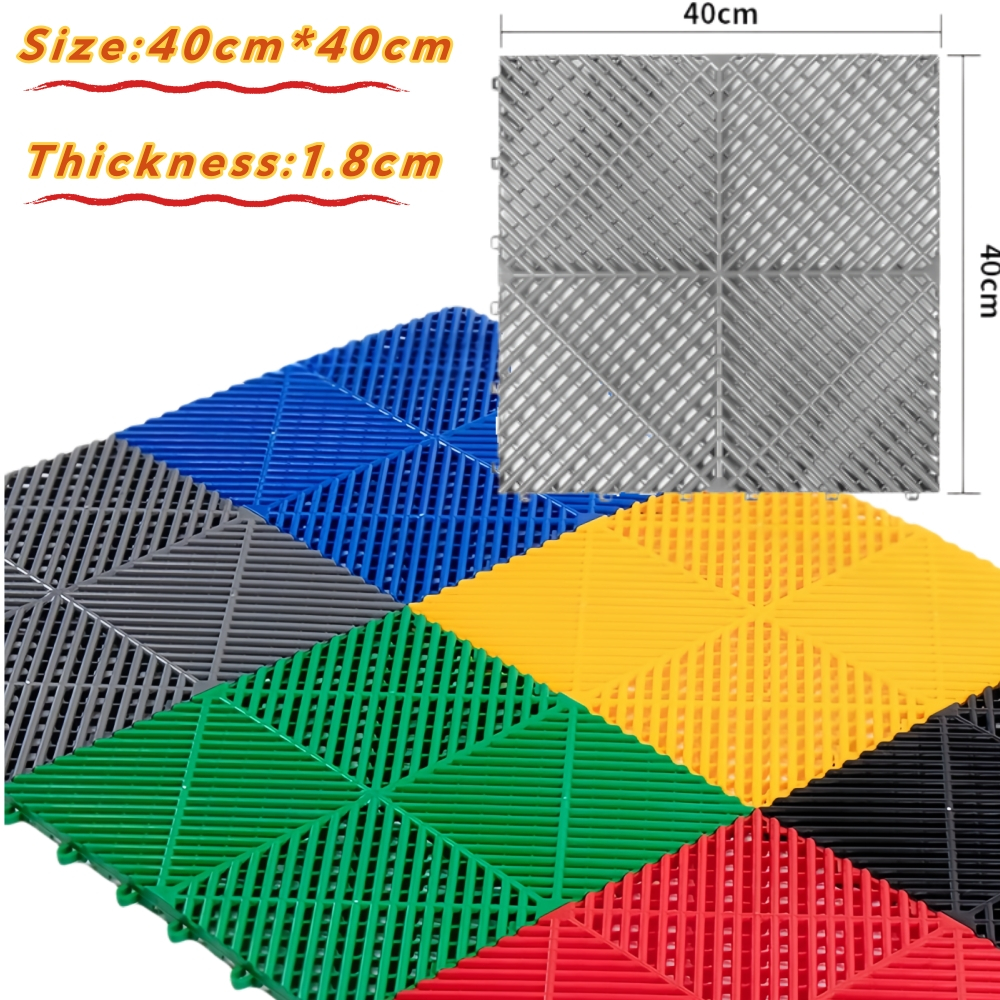 Car Wash Mat,Polymer Spliced Grid Mat,Garage Drainage floor Mat,Plastic ...
