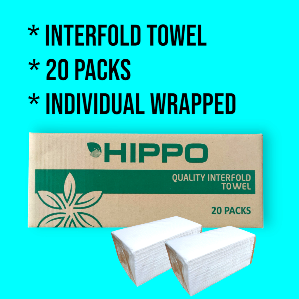 Hippo Interfold V Fold Hand Towel Tissue Kitchen Towel 20 Packs 1Ply ...