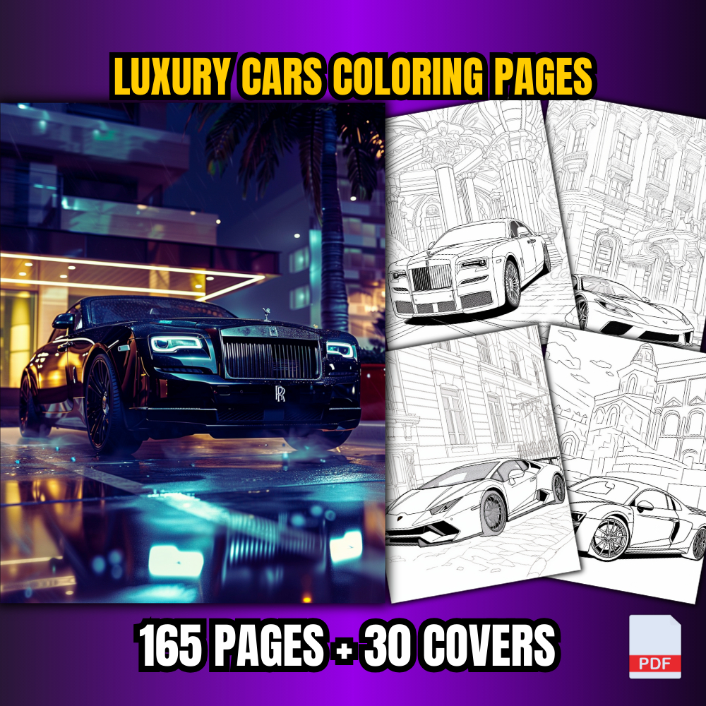 [PDF] 165 Luxury Cars Coloring Pages For Adults | Shopee Malaysia