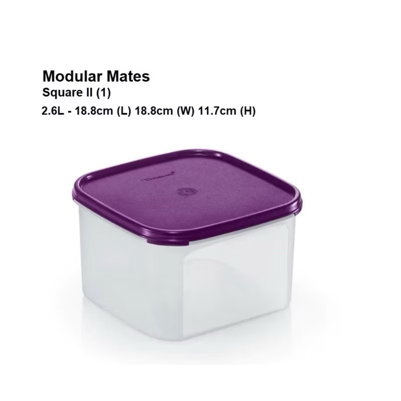 Tupperware Modular Mate Square 2.6L (1pc) | Shopee Malaysia