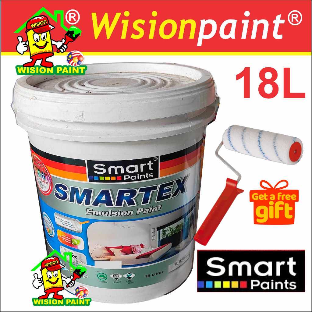 18L ( SMARTEX ) SMART PAINT FOR INTERIOR WALL ( FREE 7" ROLLER SET ...