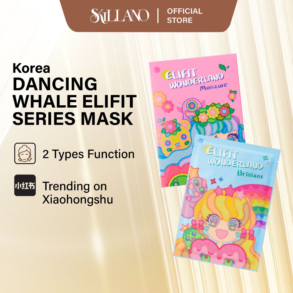 SKILLANO Dancing Whale & Elifit Wonderland Series Face Mask | Shopee ...