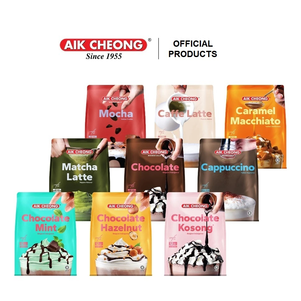 AIK CHEONG【2026】3 IN 1 WHITE COFFEE / CHOCOLATE /MATCHA/ MOCHA ...