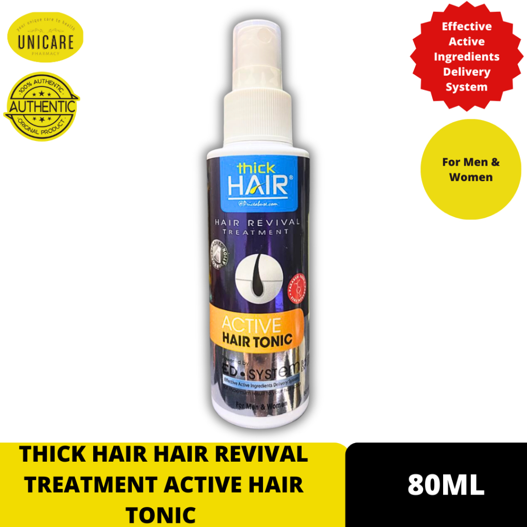 THICK HAIR HAIR REVIVAL TREATMENT ACTIVE HAIR TONIC For Men & Women ...