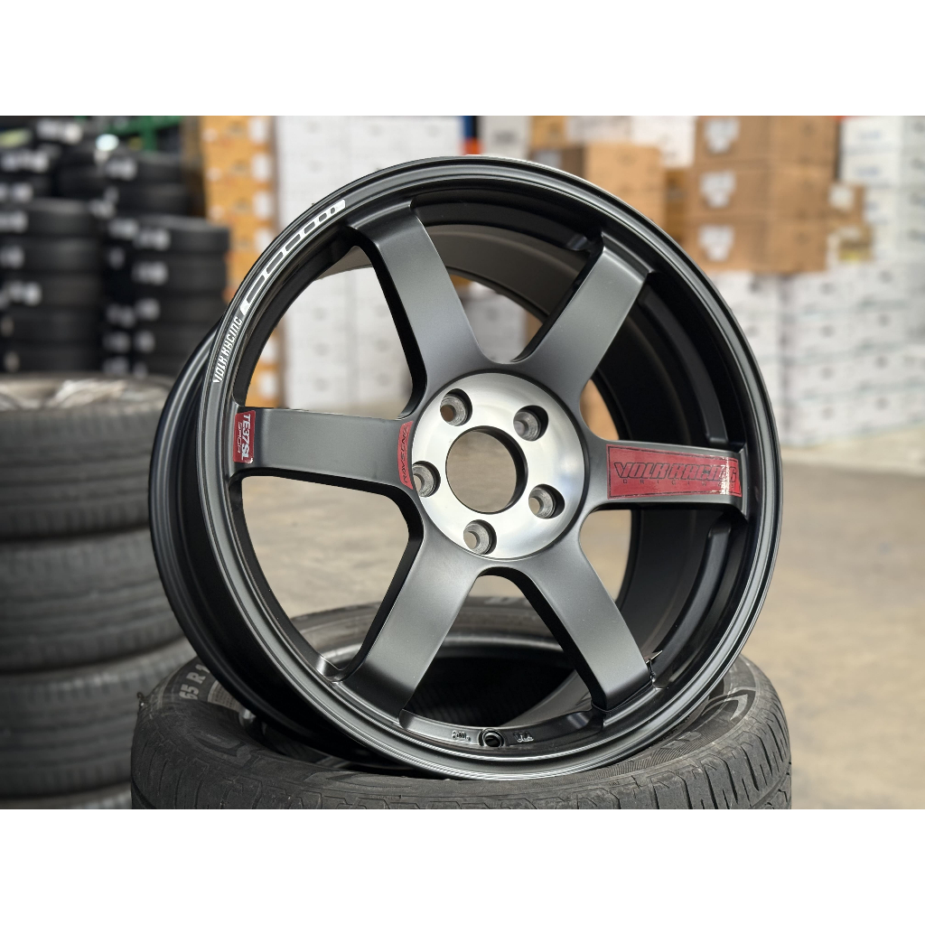 NEW 18X8.5J NK Performance TE37 SL Black Edition Rim (set of 4) Black 5X114.3 for Civic Camry ...