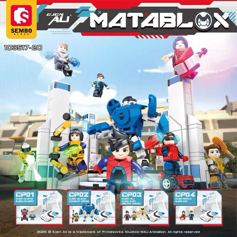 Sembo Block 4in1 Ejen Ali Building Block MATABLOX Misi MATA Arena ...