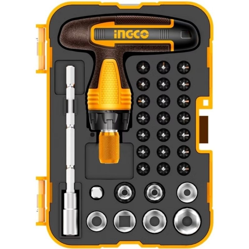 (New & Sealed) INGCO T-Handle Wrench Screwdriver Set 31pcs (HKSDB0318 ...