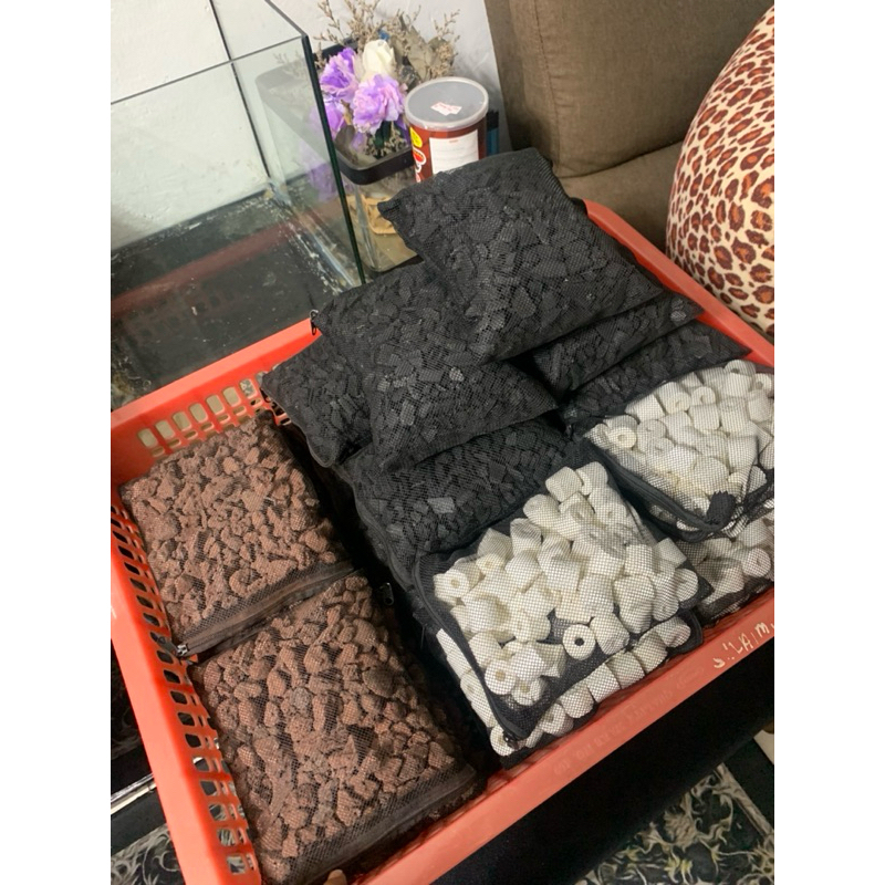 Media Aquarium (high quality) bio ring/ lava rock/ active Carbon 1kg ...