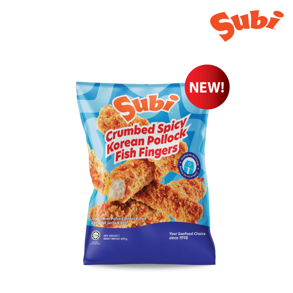 SUBI Crumbed Spicy Korean Pollock Fish Fingers (400g) | Shopee Malaysia