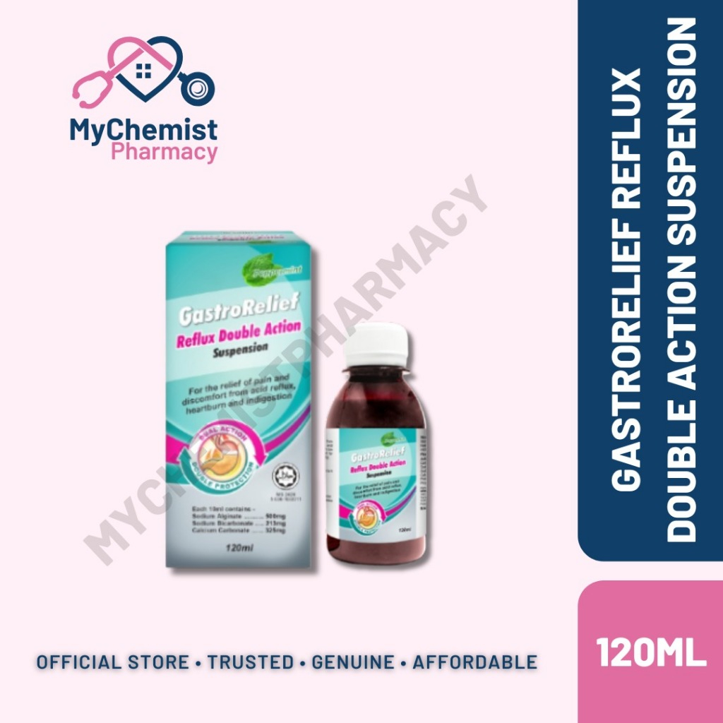 GASTRORELIEF REFLUX DOUBLE ACTION SUSPENSION 120ML SAME GAVISCON FOR ...