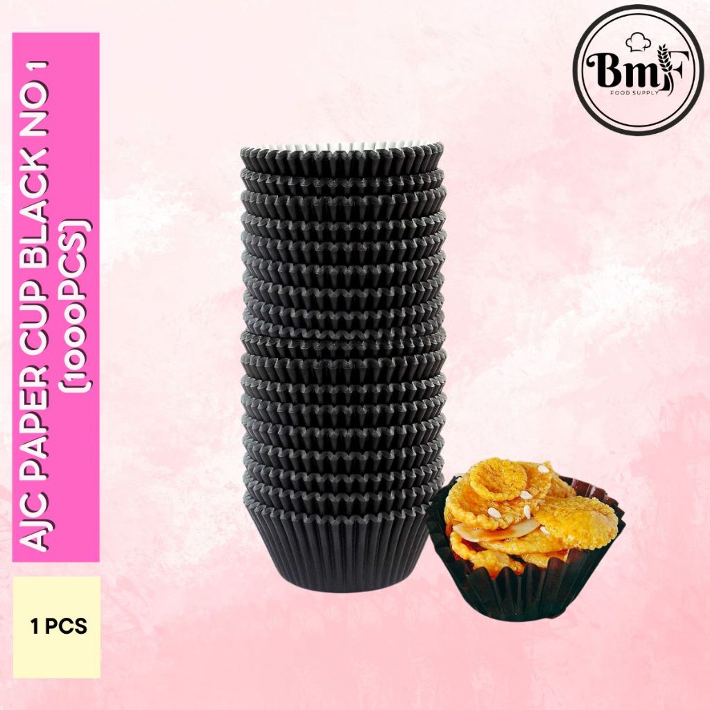 AJC PAPER CUP BLACK NO 1 (1000PCS) CAWAN KERTAS ALMOND LONDON | Shopee ...